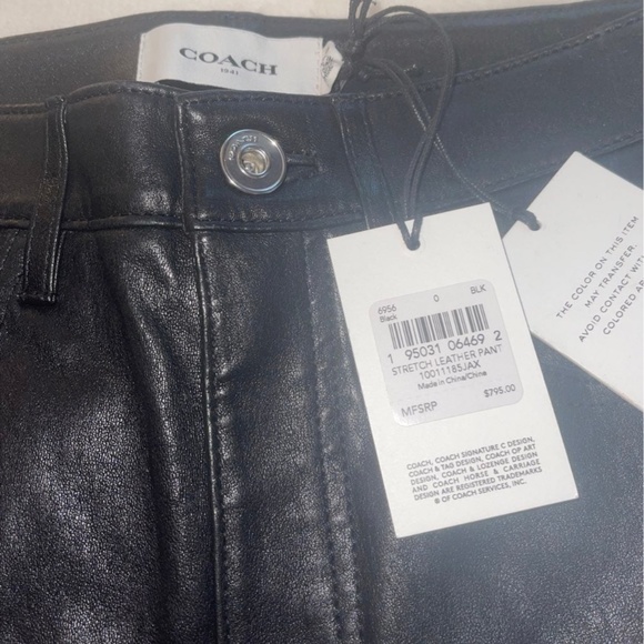 Coach | Pants & Jumpsuits | Coach Leather Pants | Poshmark